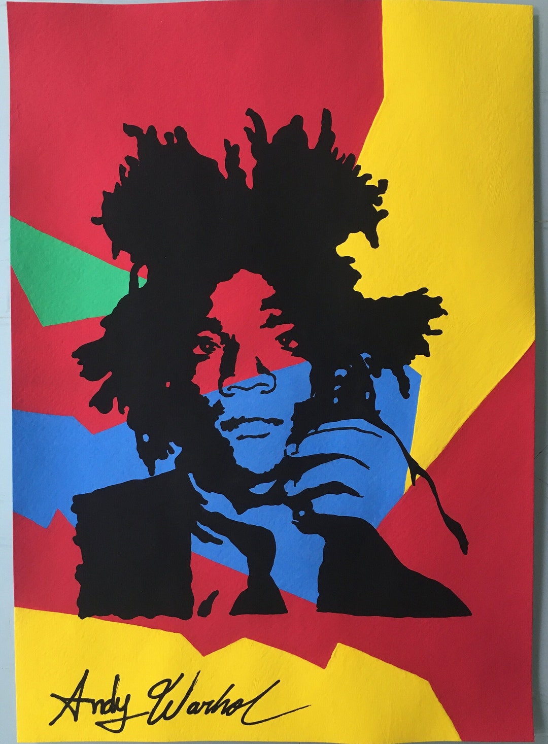 Andy Warhol. Jean-michel Basquiat. Watercolor on Paper. Pop Art ...