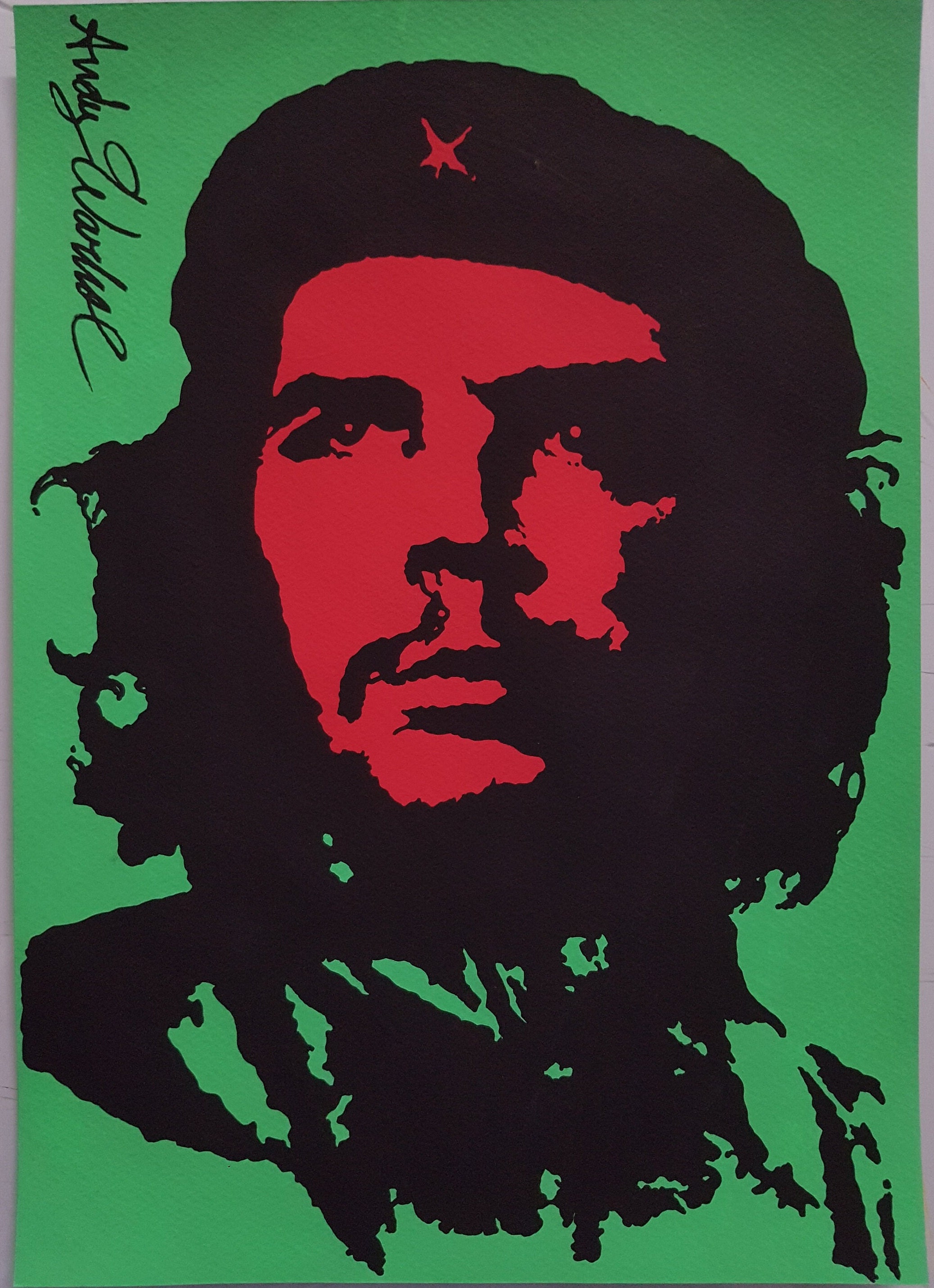 Andy Warhol. Che Guevara. Watercolor on Paper. Pop Art. Handmade ...