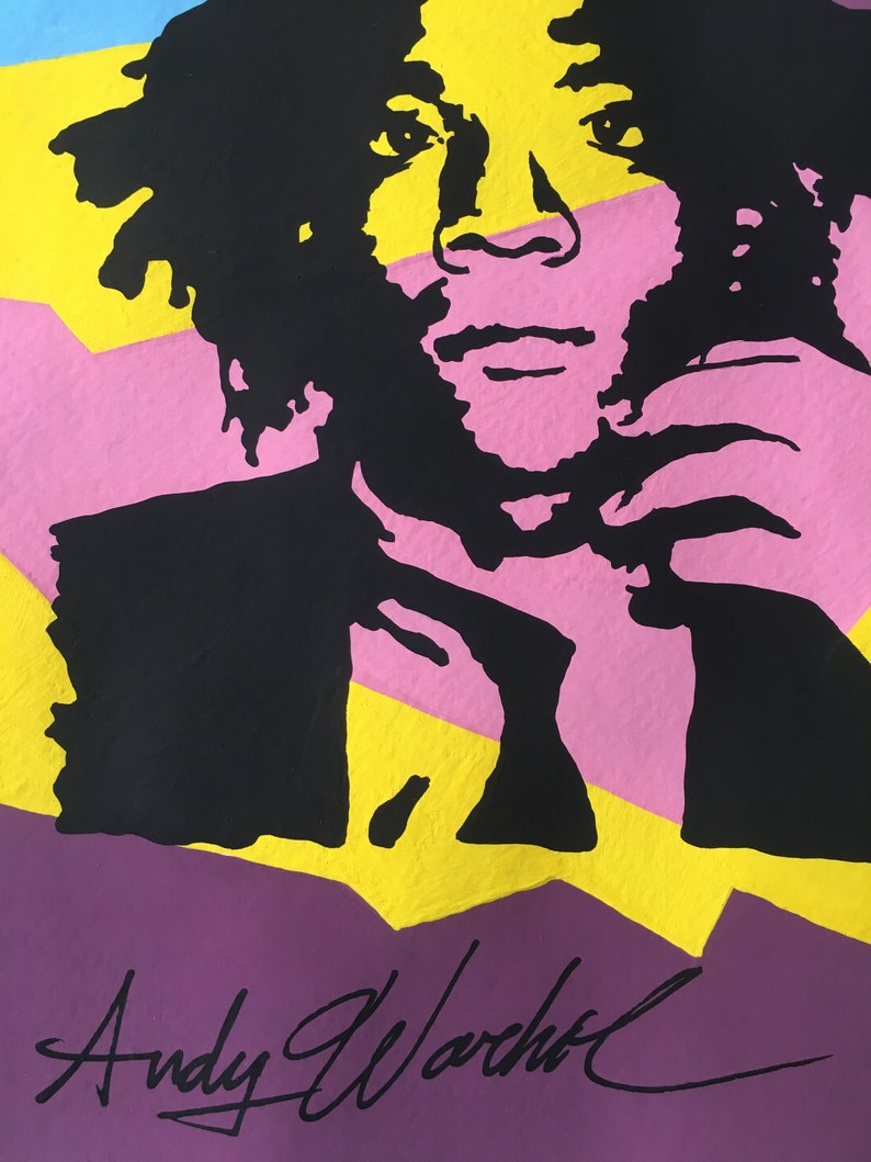 Andy Warhol. Jean-michel Basquiat. Watercolor on Paper. Pop Art ...