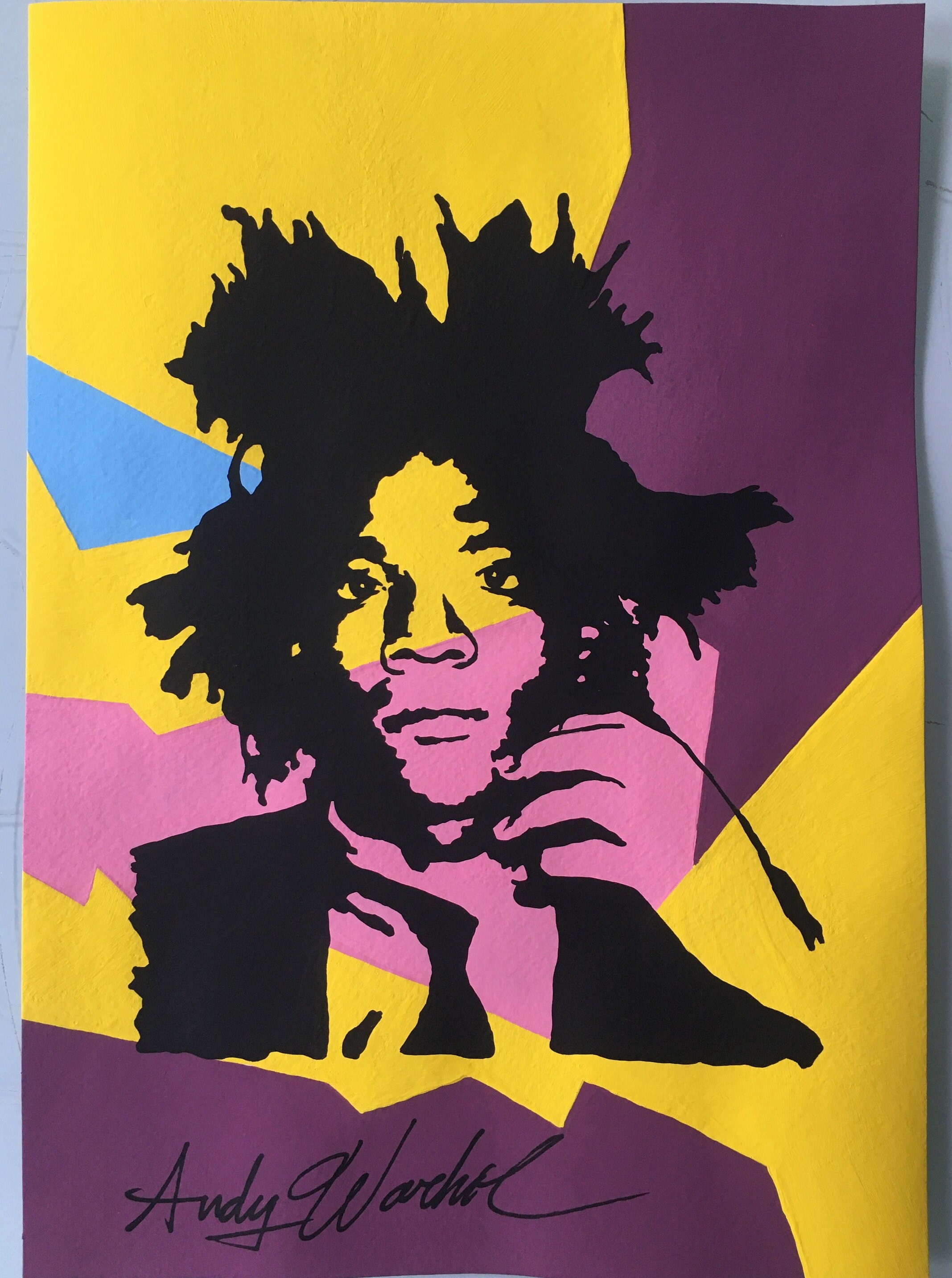 Andy Warhol. Jean-michel Basquiat. Watercolor on Paper. Pop Art ...