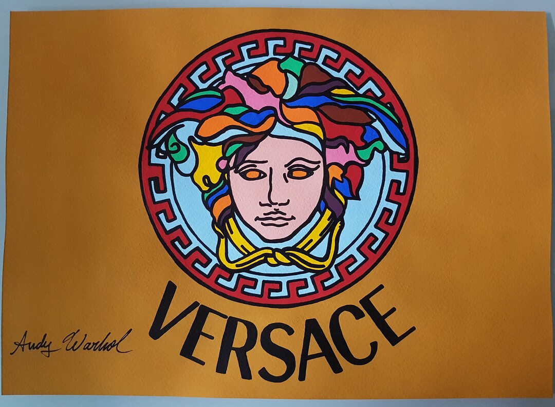 Andy Warhol. Versace. Watercolor on Paper. Pop Art. Handmade. Modern ...