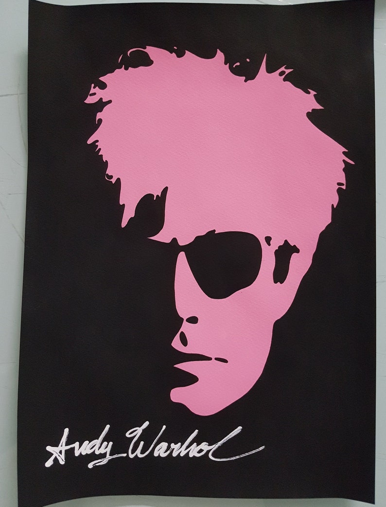 Andy Warhol. Andy Portrait. Watercolor on Paper. Pop Art. Handmade ...