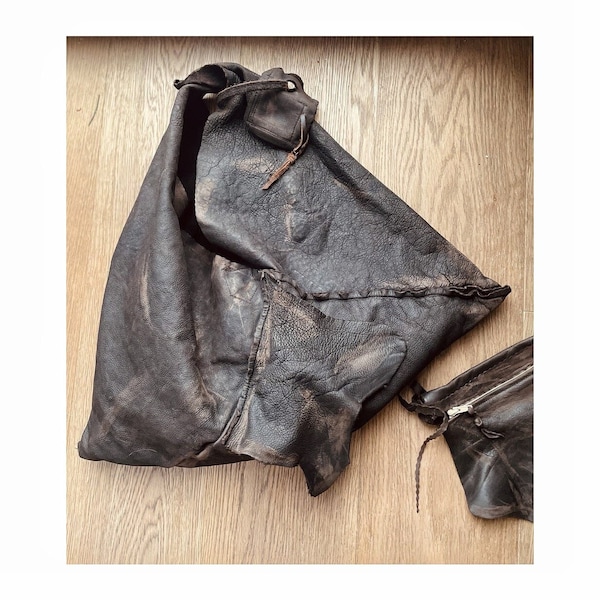 Raw Leather Bag - Etsy