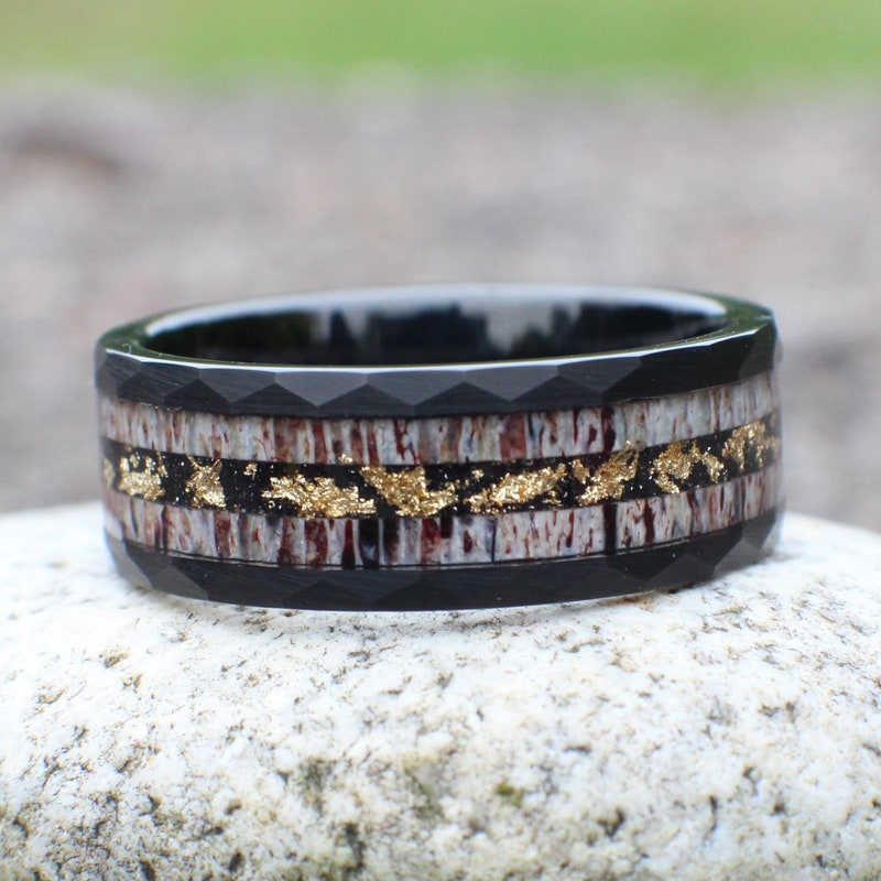 Elk Antler Ring - Etsy