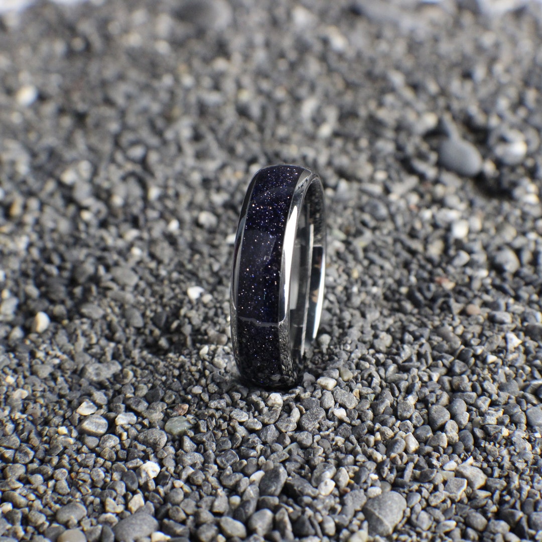 Galaxy Ring, Space Ring, Tungsten Ring, Galaxy Wedding Band, 6mm Wide ...