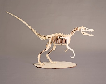 3D Puzzle Dinosaur Dimetrodon Laser Cut Wooden Detailed Realistic Dino ...