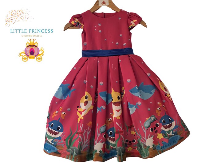 Baby Shark Dress Baby Shark Party Dress Baby Shark Birthday - Etsy