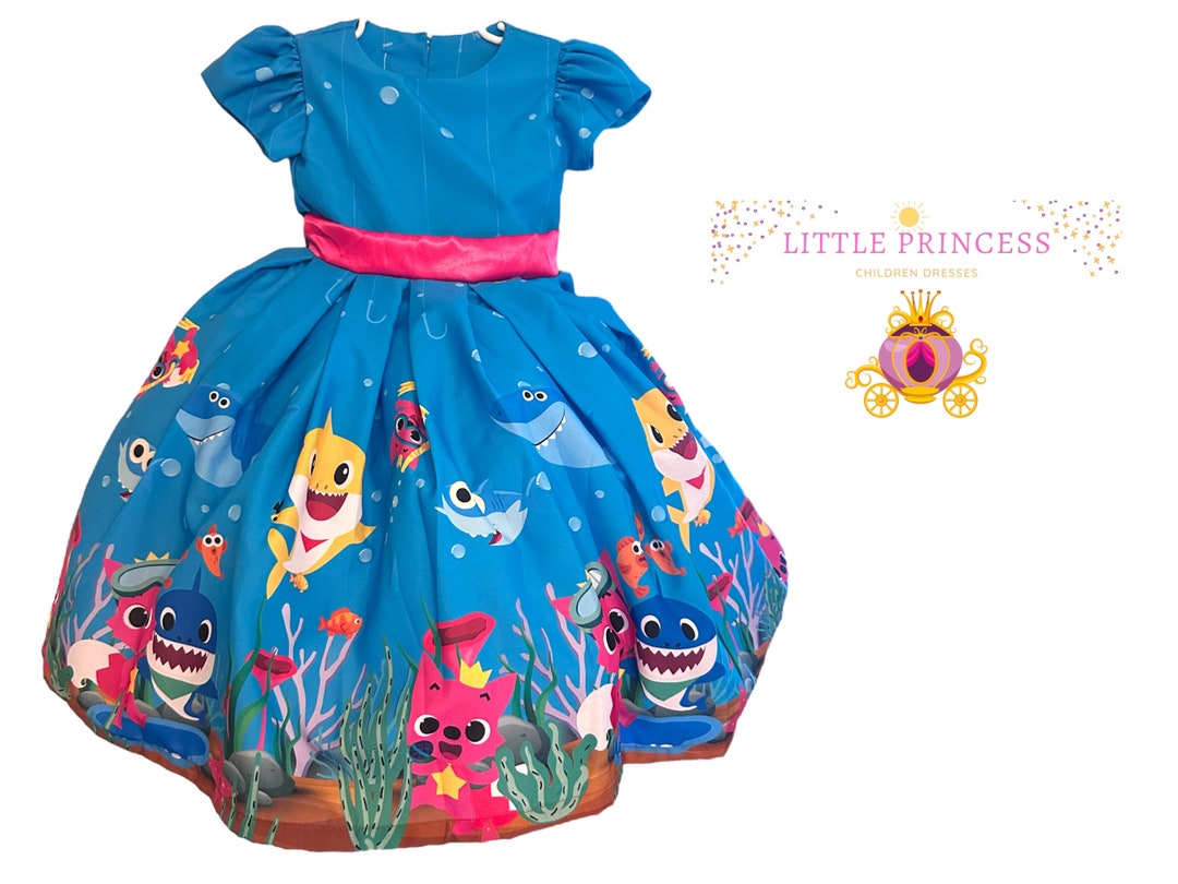 Baby Shark Dress, Baby Shark Dresses, Baby Shark Birthday Dress, Baby ...