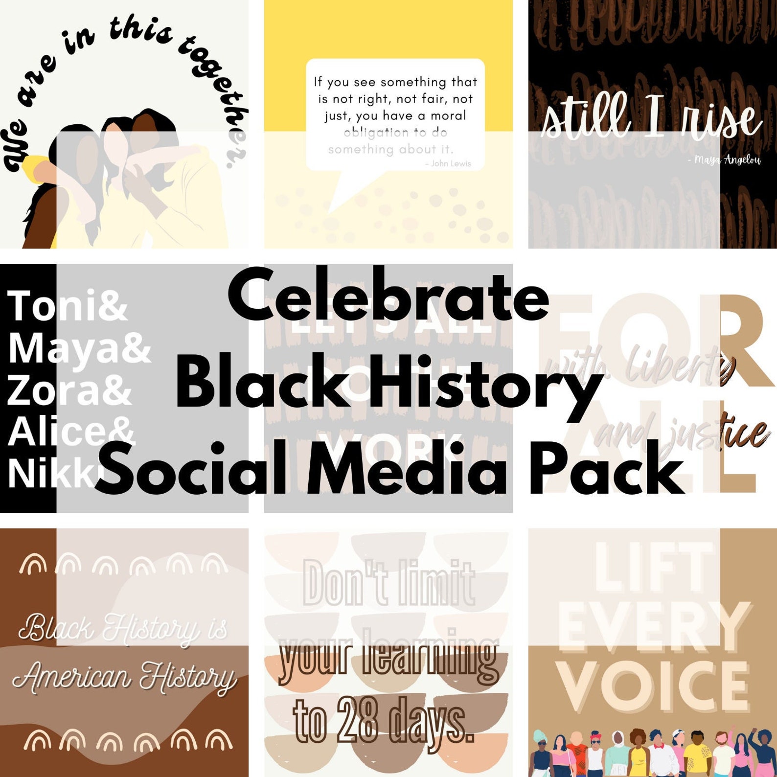 Instagram Templates Celebrating Black History, for Personal or Small ...