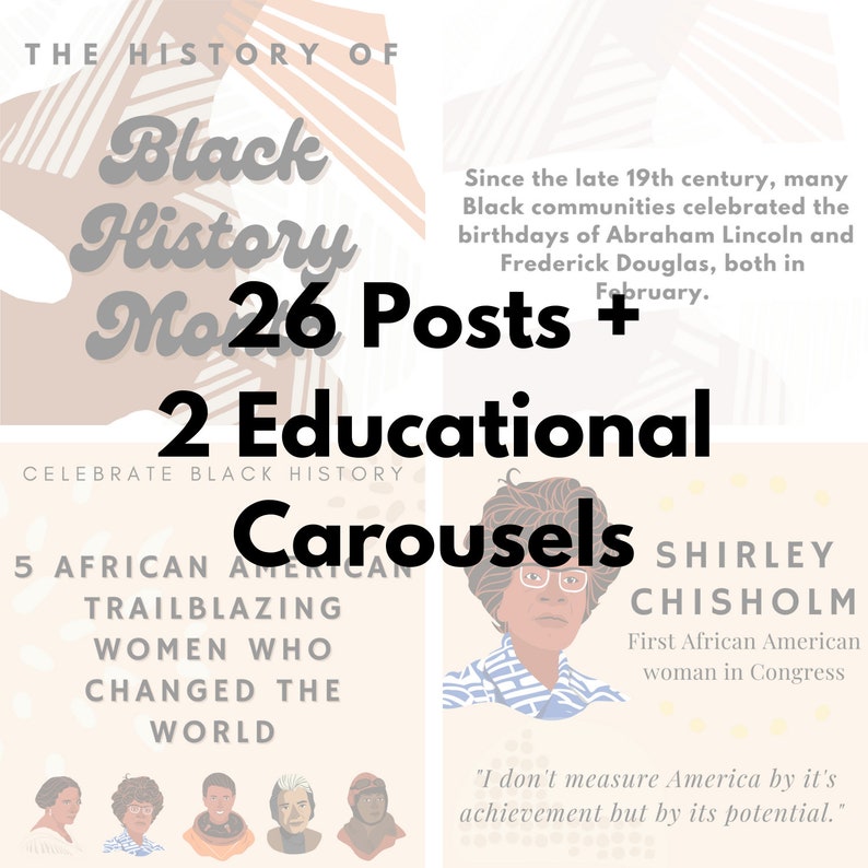 Instagram Templates Celebrating Black History, for Personal or Small ...