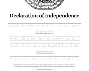 declaration of independence coloring pages