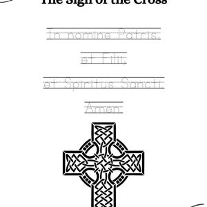 Learn to Write Coloring Pages LATIN Catholic Prayers - Sign of the ...
