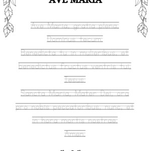 Learn to Write Coloring Pages LATIN Catholic Prayers - Sign of the ...