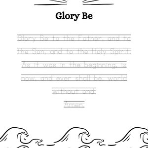 Learn to Write Catholic Prayers! Our Father, Hail Mary, & Glory Be ...