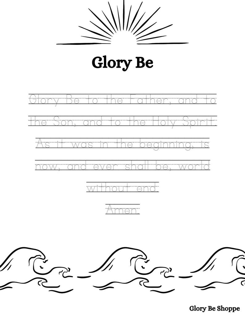 Learn to Write Catholic Prayers! Our Father, Hail Mary, & Glory Be ...