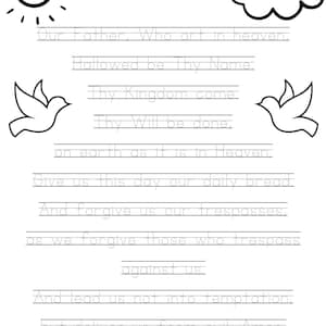 Learn to Write Catholic Prayers! Our Father, Hail Mary, & Glory Be ...