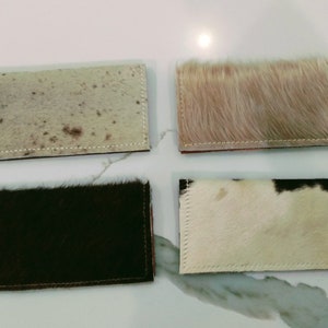 Cowhide Check Book Cover - Etsy