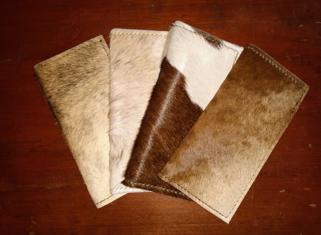 Cowhide Check Book Cover - Etsy