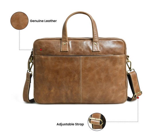 Executive Leather Laptop Bag for Business Professionals / Mens Shoulder ...