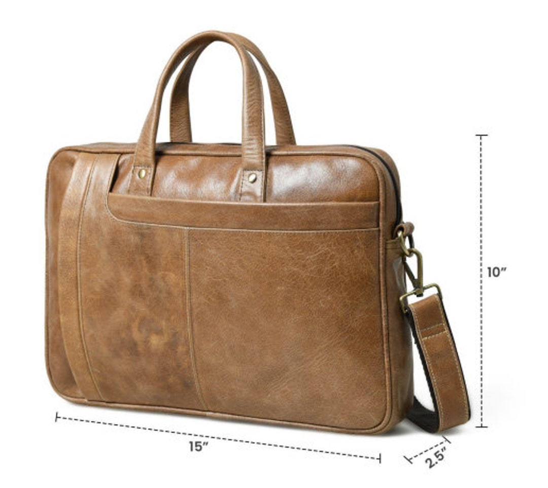 Executive Leather Laptop Bag for Business Professionals / Mens Shoulder ...