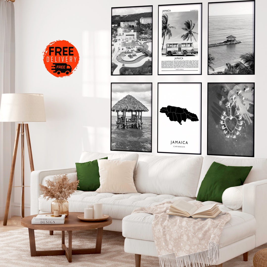 Caribbean Jamaican Art Wall Prints, Jamaica Map Art, Jamaica Photo ...