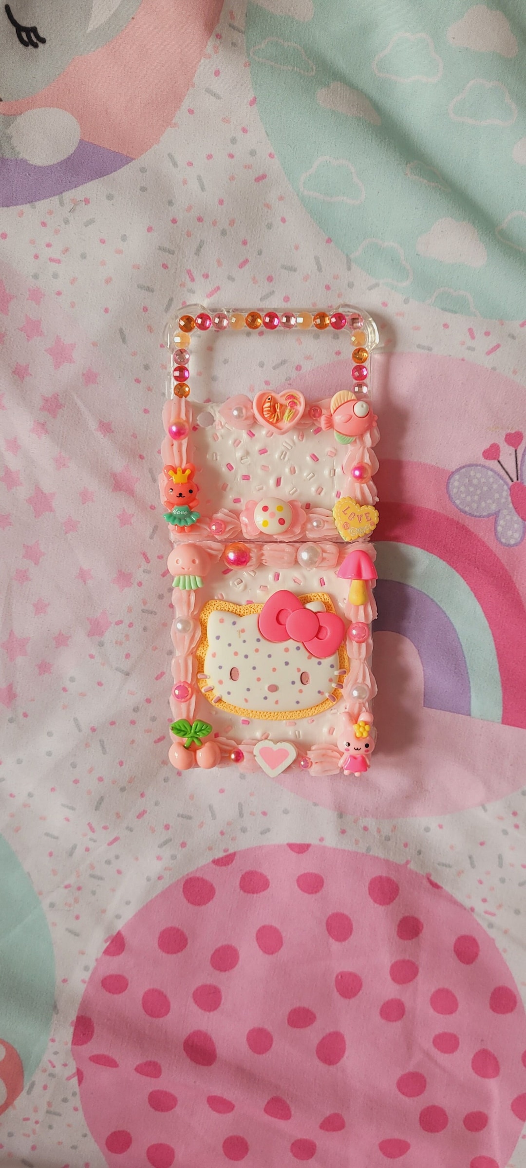 Custom Decoden Samsung iPhone Kawaii Kitty Phone Case With Whipped ...