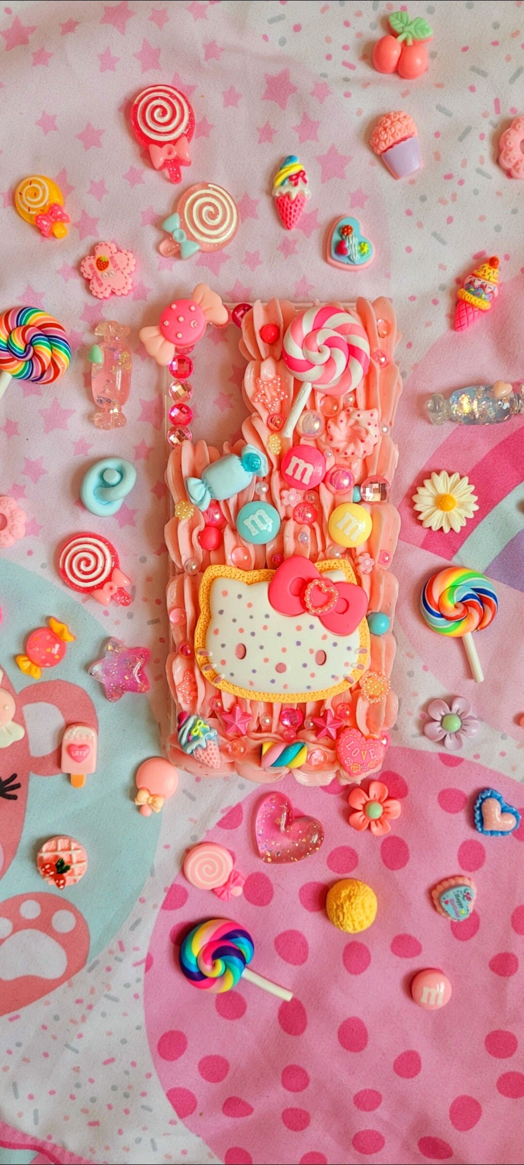 Kawaii Kitty Pink Candy Decoden Phone Case for Iphone Samsung - Etsy