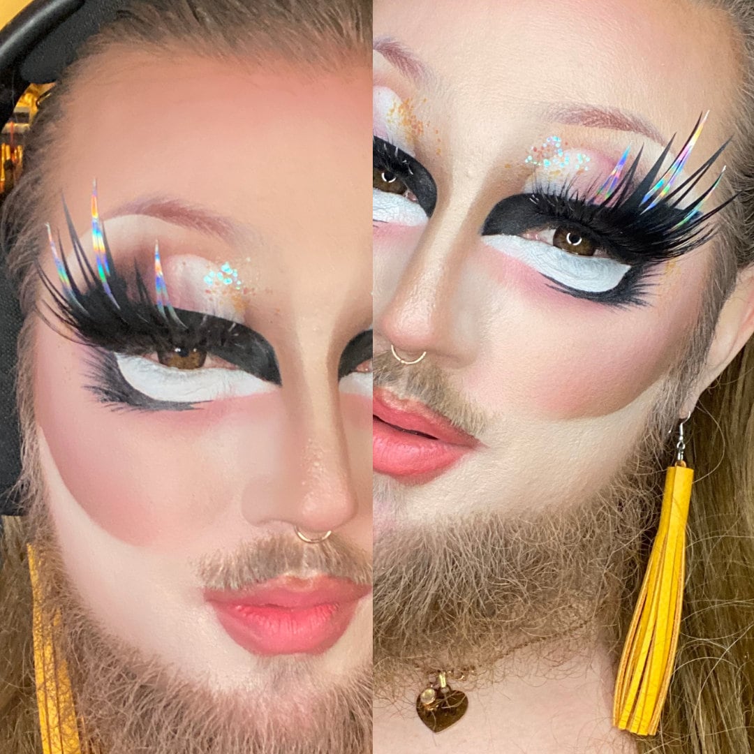 ADD ON to Any Paper Lashes "holographic" for Drag, Burlesque, and ...