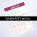 Editable Adulting Checklist - Etsy