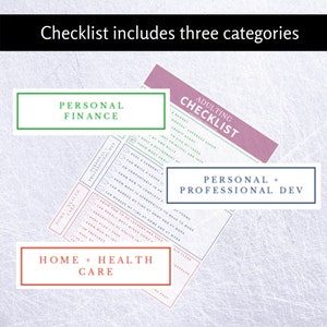Editable Adulting Checklist | Etsy