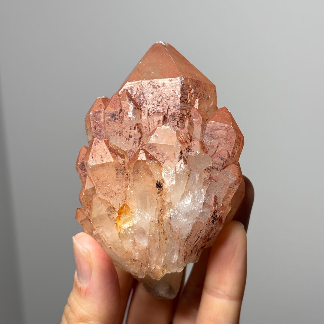 Peach Colored Quartz Cluster - Etsy