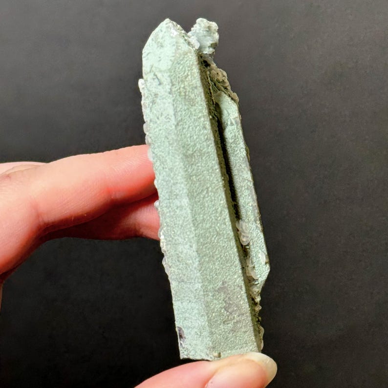 Matcha Quartz Cluster W Chlorite and Calcite From Inner Mongolia China ...