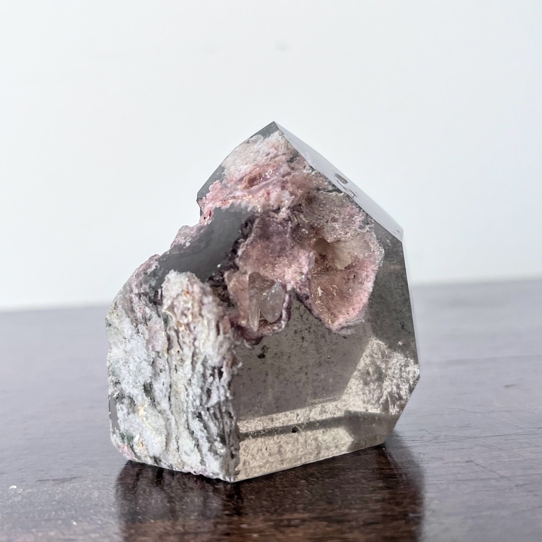 Garden Quartz Point Free Standing Lodolite Crystal Scenic Inclusion ...