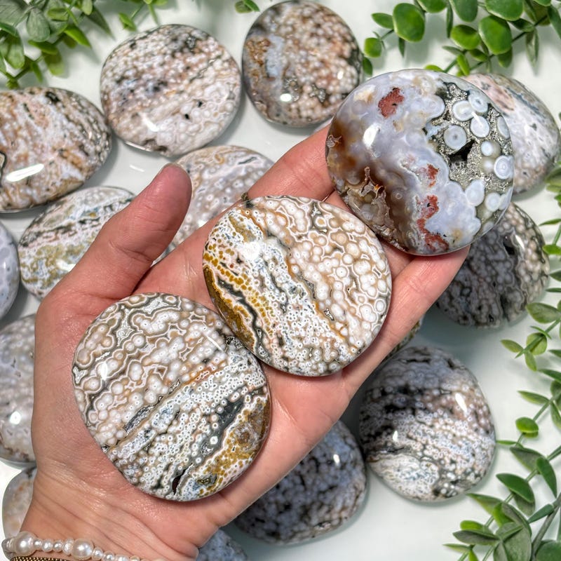 Old Stock Ocean Jasper Pink - Etsy
