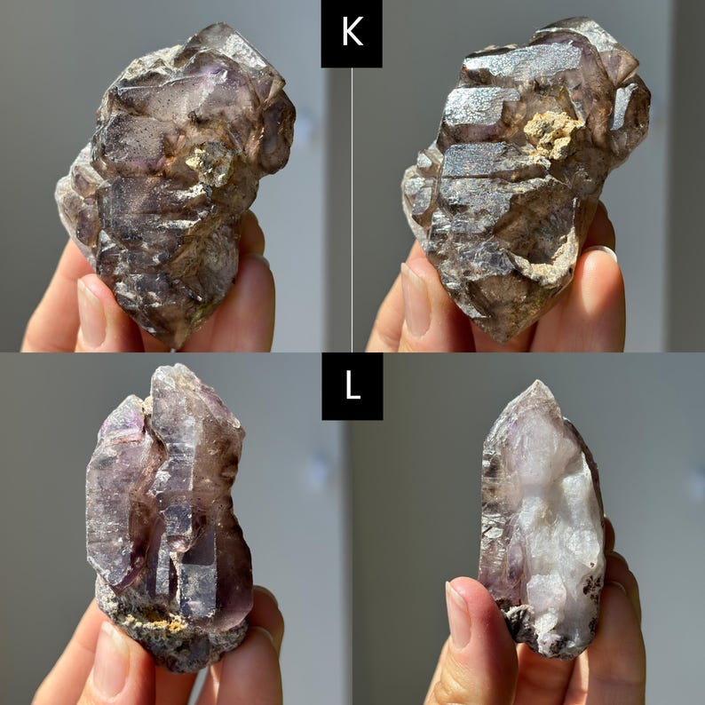You Pick! Medium Elestial Amethyst With Hematite Inclusion Specimens ...