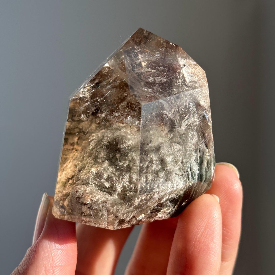 Layered Garden Quartz Freeform / Inclusion Quartz Crystal / Lodolite ...