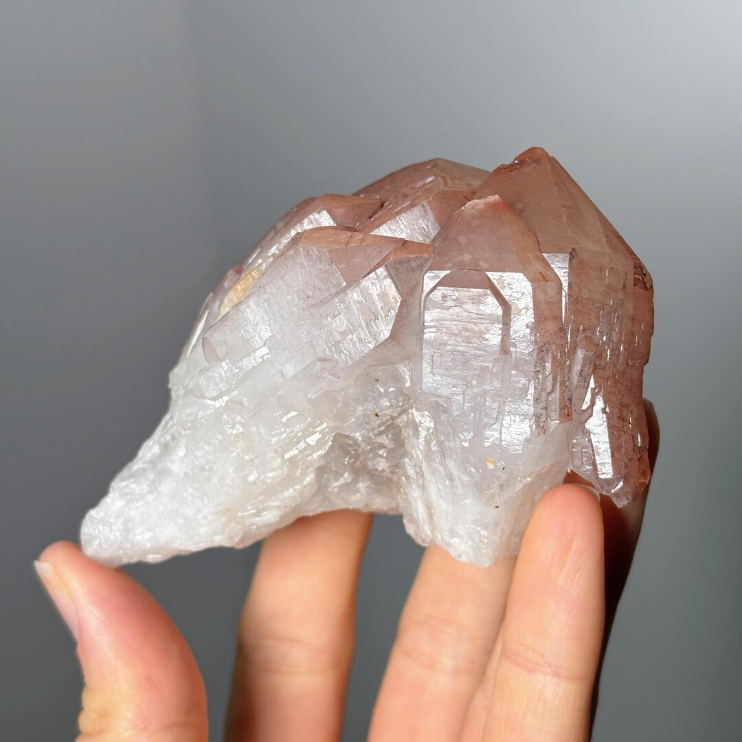 Indian Pink Quartz Cluster / Natural Pink Kundalini Quartz Crystal ...