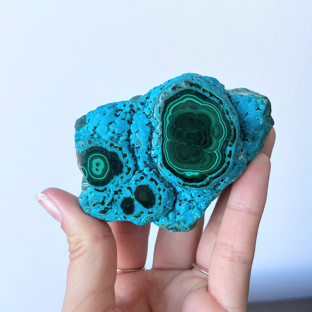 Malachite Chrysocolla Slab With Tenorite / Polished Malachite and ...
