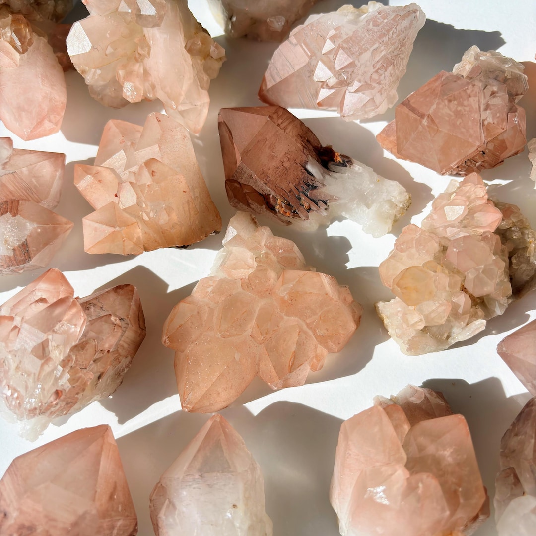 You Pick! Small Indian Pink Quartz Clusters / Natural Pink Crystal ...
