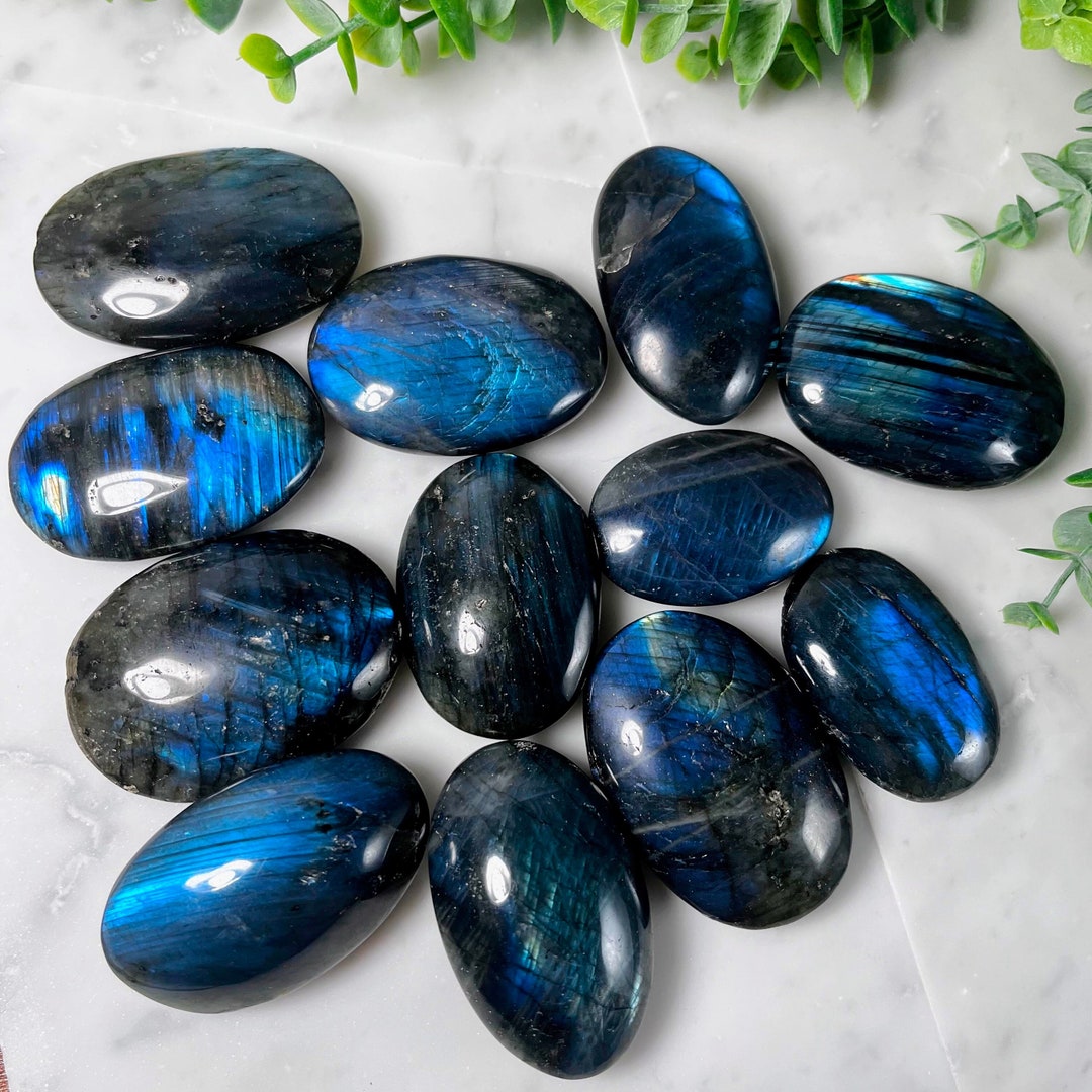 You Pick! High Flash Cobalt Blue Labradorite Palm Stones / Blue ...