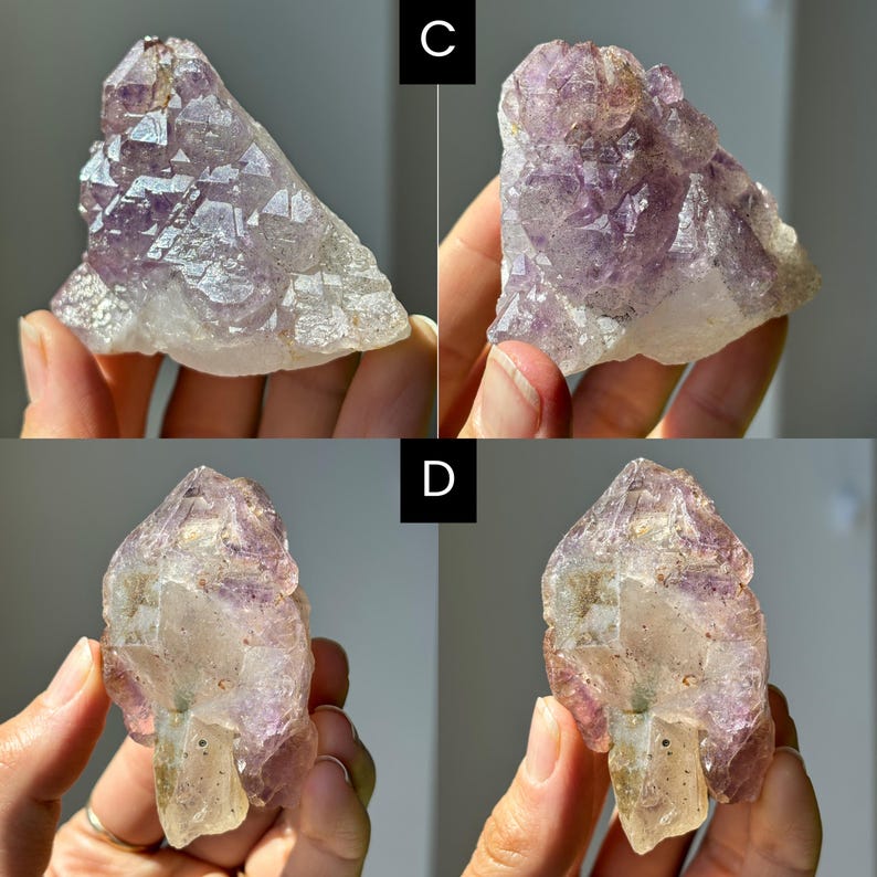You Pick! Medium Elestial Amethyst With Hematite Inclusion Specimens ...