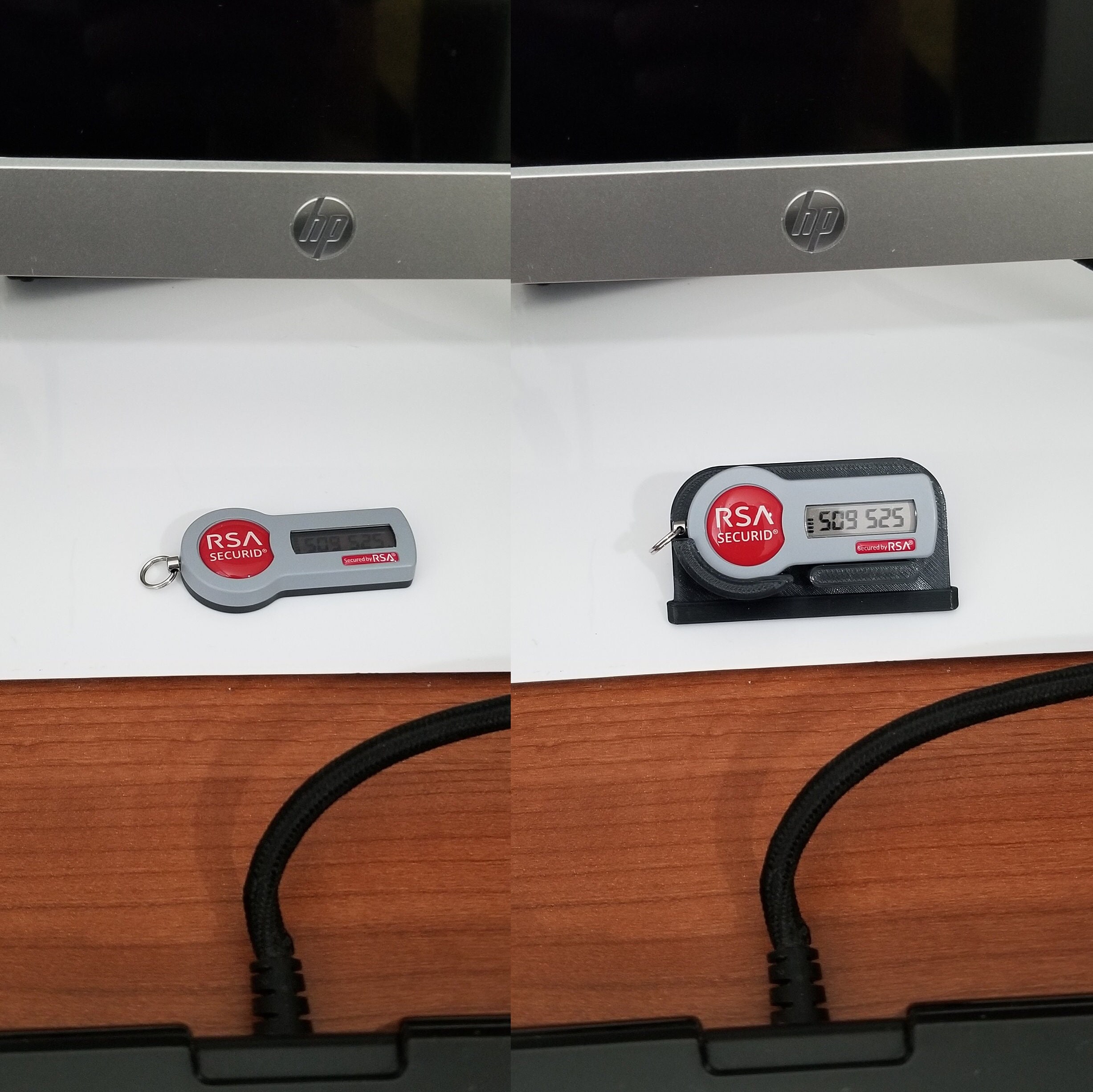 Desktop RSA holder: Low profile token holder; keep your workspace neat ...