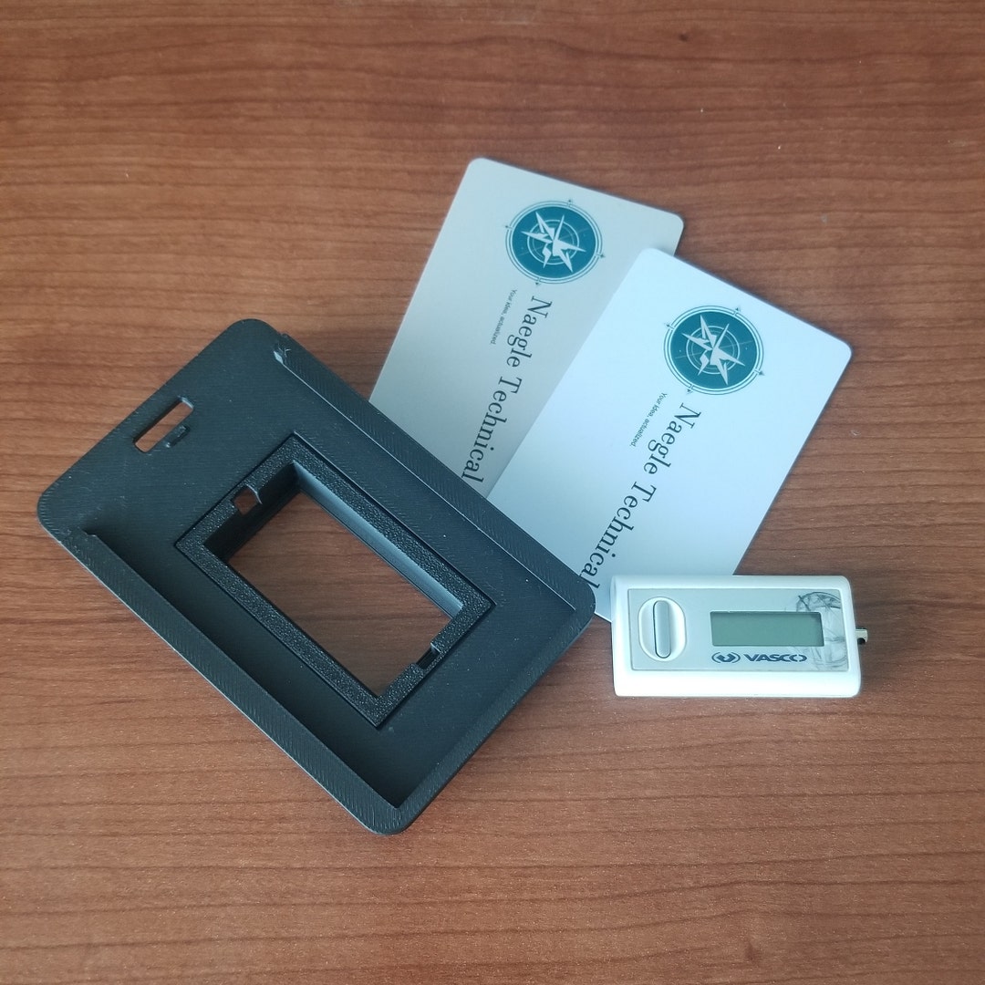 Dual ID Badge and Single Vasco Token Holder, Thin ; Secure Token Holder ...