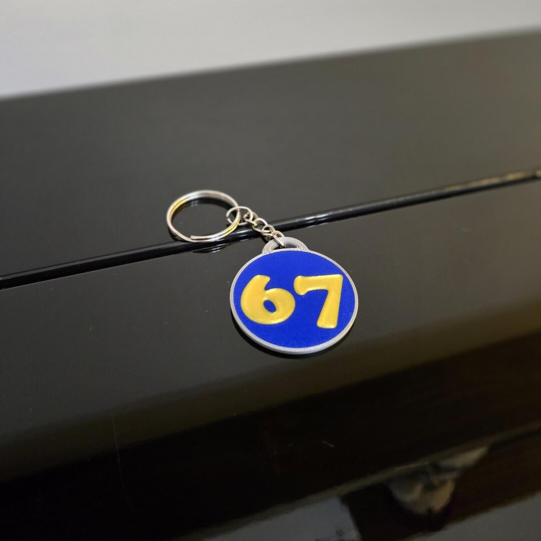 67 Keychain - Set of Two Six Seven Key Chains - Etsy