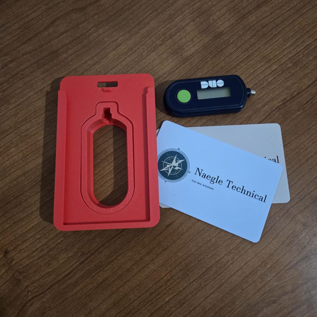 Dual ID Badge and DUO Token Holder, Thin ; Secure Token Holder - Etsy