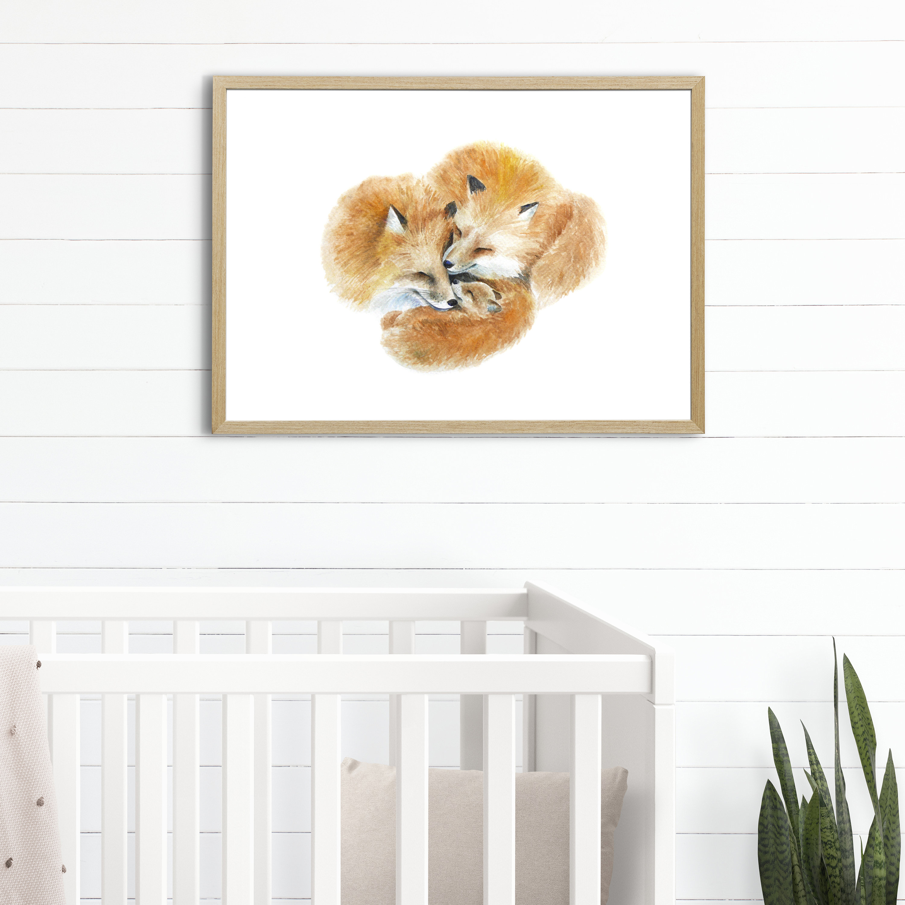 Fox Family Print Animal Family Art Fox Nursery Decor Fox Baby Shower ...