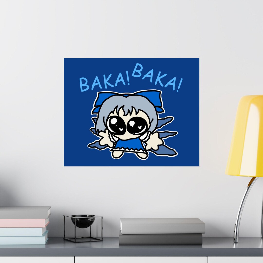 TOUHOU Cirno Baka Baka Satin Poster, Wall Art Decor, Anime Poster ...