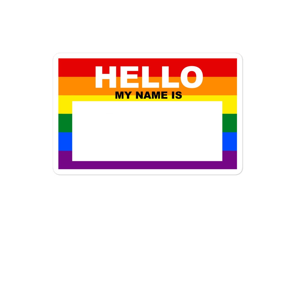 Hello My Name Is: Write Your Name Pride Nametag LGBTQ / Gay Days ...