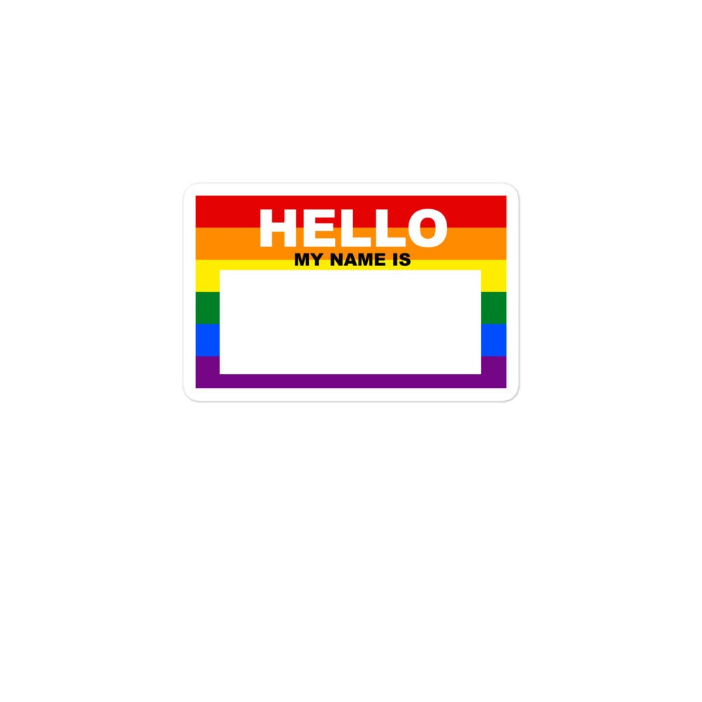Hello My Name Is: Write Your Name Pride Nametag LGBTQ+ / Gay Days ...