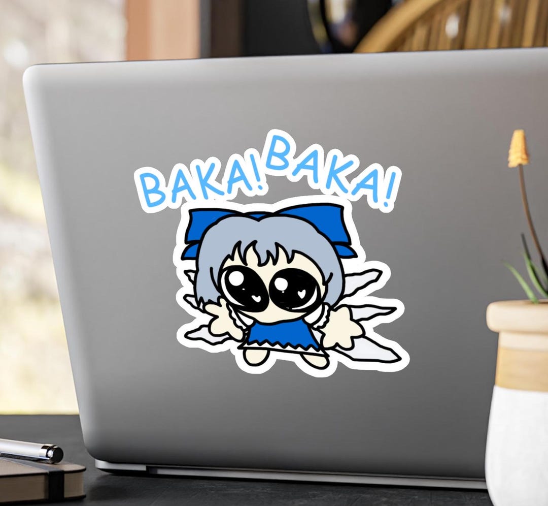 Touhou Cirno Baka Sticker, Laptop Decal, Car Decal, Anime Decal, Gaming ...